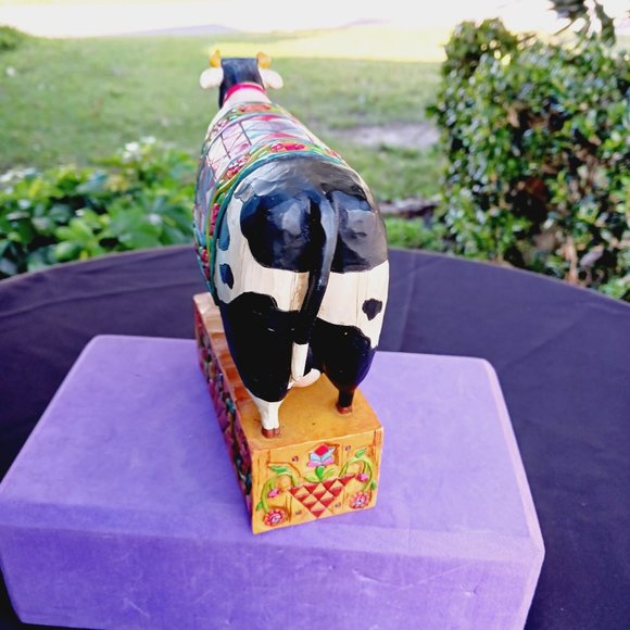 Jim Shore | Art | Heartwood Creek Jim Shore Patchwork Cow Figure 203 6 ...
